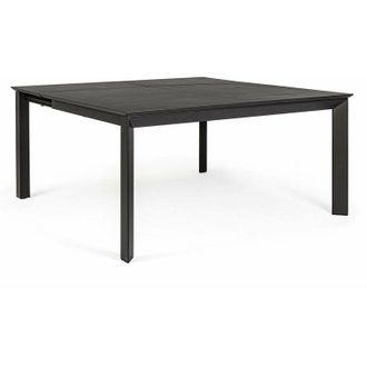 BIZZOTTO Ausziehbarer Tisch Konnor aus lackiertem Aluminium f&uuml;r Garten und Veranda 160 x 110/160 cm -Anthrazit