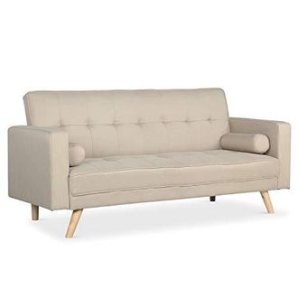 Menzzo Slow Sofa, Tissu, Beige, 186