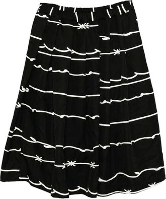 Comme Des Garçons minijupe imprimée - Noir