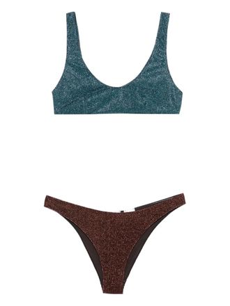 Os&eacute;ree shimmer two-piece swimwear - Gr&uuml;n