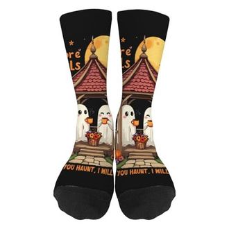 Generic Équipage Chaussettes Gilmore Ghouls : Là Où Tu Hantes, Je Te Suivrai Chaussettes De Sport Confortables Classiques Élastique Bonneterie, Pour Gym, Cycl