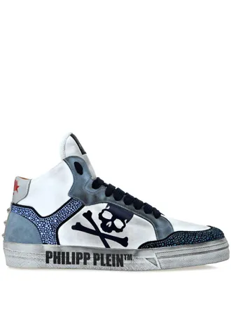 Philipp Plein Strass Retrokickz TM High-Top-Sneakers - Wei&szlig;