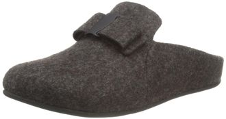 FitFlop Damen Shuv Cushy Filzpantoffeln Hausschuh, Schwarz, 38 EU