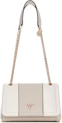 Guess Noelle II Convertible Xbody Flap Bag Cream White/Taupe