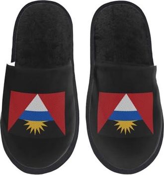 Generic L&eacute;g&egrave;re Hiver Pantoufles Drapeau de And Barbuda Maison Pantoufles Antid&eacute;rapant Chaussons dint&eacute;rieur pour Hiver Maison Ext&eacute;rieur L