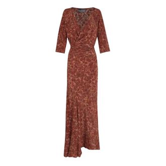 Cortana Femme, Robes, Rouge, Taille: 38 FR Carla Robe en Soie Coup&eacute;e en Biais