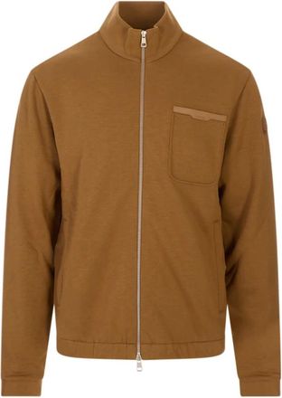 Moncler Homme, Sweatshirts et sweats &agrave; capuche, Brun, Taille: S Sweat &agrave; capuche zipp&eacute;