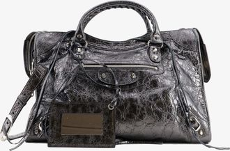 Balenciaga Le City Medium Metallic Leather Handbag - BALENCIAGA - gender_Woman