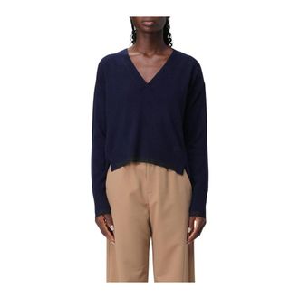 Pinko Kaschmir V-Ausschnitt Pullover - - Knitwear - Damen - Blau - S