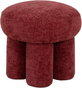 Made In Meubles Petit tabouret en tissu fuchsia Toby