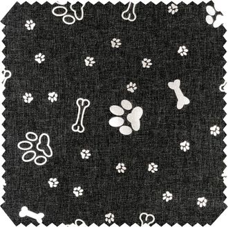 Novely OXFORD 330D | Polsterstoff Dekostoff Geprintet Außenbereich | Knochen Pfoten Silber Meliert | Meterware | 1lfm