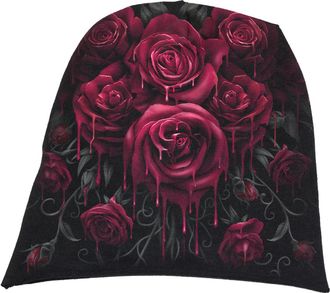 Spiral Blood Rose Frauen M&uuml;tze schwarz 95% Baumwolle, 5% Elasthan Geschenke, Gothic, Romantik