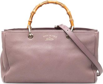 Gucci 2016-2025 Medium Calfskin Bamboo Shopper satchel - Rosa