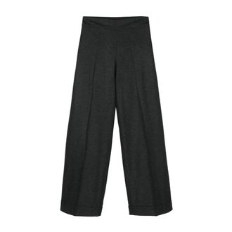 D.exterior Wide Leg Hosen - - Trousers - Damen - Schwarzk - L