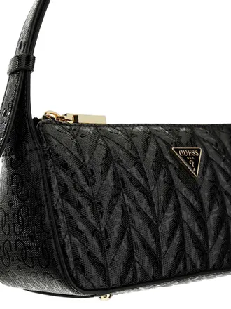 Guess Womens Shoulder Bag Black Polyurethane - Shoulder-Bags