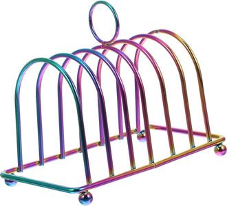 NUOBESTY Edelstahl Toastständer für Küche Platzsparender und Moderner Brothalter Langlebiges Rostfreies Material Geeignet für Küchenarbeitsplatte und Büro Stil