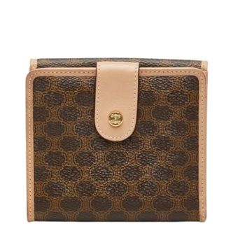 Celine Portefeuille Pre-owned en cuir PVC Macadam - Femme - Pre-owned - Brun - Taille: ONE Size