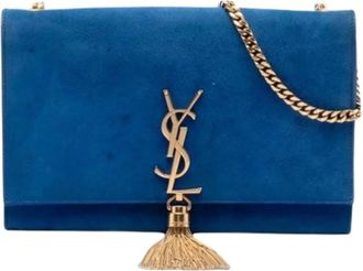 Saint Laurent Sac bandouli&egrave;re The Kate doccasion - Femme - Pre-owned - Bleu - Taille: ONE Size