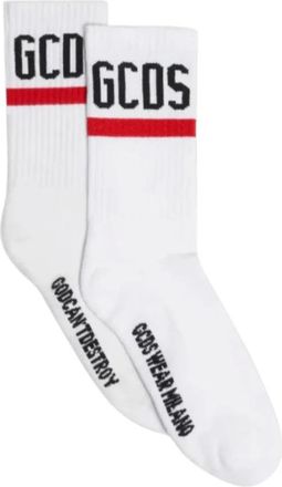 GCDS Gcds, unisex, Sous-v&ecirc;tements, Blanc, Taille: S Chaussettes Blanches