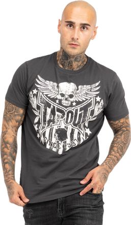 Tapout Herren T-Shirt Normale Passform Westlake, Anthracite/Off-White, XL