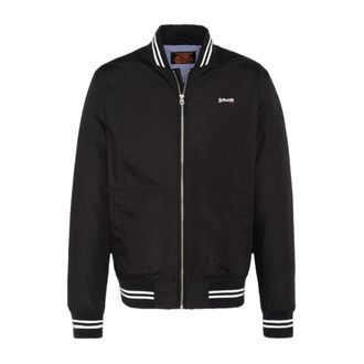 Schott NYC Schott Nyc, Homme, Vestes, Noir, Taille: M Veste noire avec logo et fermeture éclair