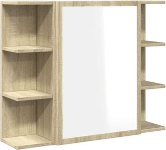 vidaXL Vidaxl - Armoire &agrave; miroir de bain Ch&ecirc;ne sonoma 80x20,5x64 cm Agglom&eacute;r&eacute;