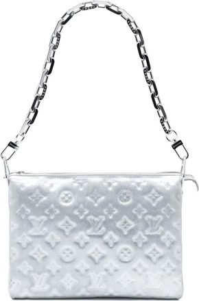 Louis Vuitton Hobo Bags - Monogram Embossed Puffy Lambskin Coussin PM - Gr. unisize - in Silber - f&uuml;r Damen