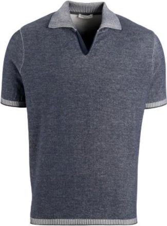 Phil Petter Homme, Tops, Bleu, Taille: L Polo Doubleface Plaqu&eacute;