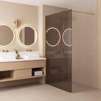 Rea Paroi De Douche Rea Flexi Brown Gold 120