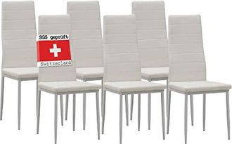 Albatros-Moebel 2699 Milano Lot de 6 chaises, Blanc