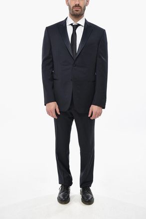 Corneliani CODE Schurwollanzug mit Spitzenrevers in Satin Corneliani