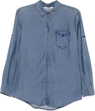 Liu Jo Hemd mit Kristallen - Blau