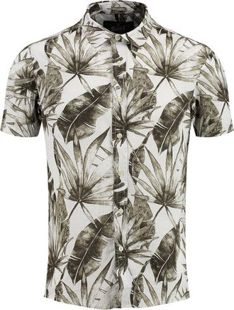 Key Largo Herren Instinct 1/2 Patterned Hemd, Grün, S