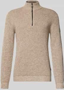 Camel Active Slim Fit Troyer mit Reißverschluss Modell Mouline