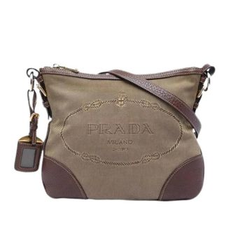 Prada Pre-owned Canvas Crossbody Bag - Femme - Pre-owned - Beige - Taille: ONE Size