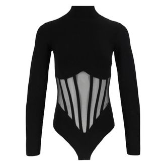 Elisabetta Franchi Body en tricot - Femme - Tops - Noir - Taille: 38 FR