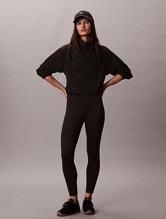 Calvin Klein Schnell Trocknende 7/8-gym-leggings Mit Hohem Bund - Black - Damen - XXS