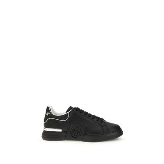Philipp Plein Homme, Chaussures, Noir, Taille: 40 EU Low Top Hexagon Baskets