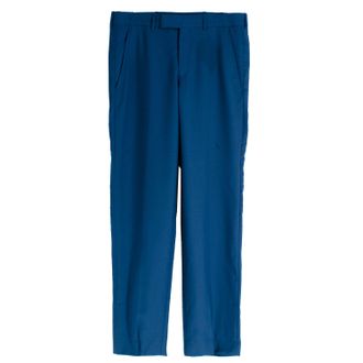 Alexander McQueen Alexander Mcqueen Blue Wool Pleat Detail Trousers Size 30