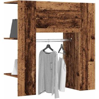 vidaXL Flurschrank Altholz-Optik 97,5x37x99 cm Holzwerkstoff - Vidaxl