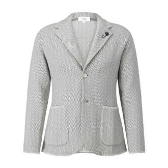 Lardini Zigzag-Muster Baumwollblazer - - Jackets - Herren - Gr&uuml;n - XL