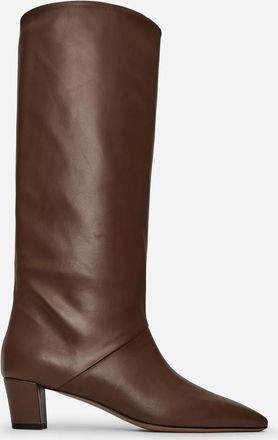 Arket Wadenhoher Lederstiefel -Braun