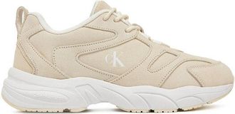 Calvin Klein Jeans Sneakers Retro Tennis Low Mg Mix Media Wn YW0YW01639 Écru