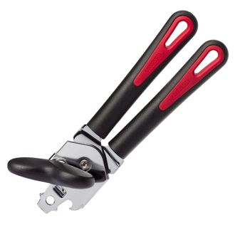 Westmark Zangendosenöffner mit Kapsel- und Deckelheber, Länge: 20,8 cm, Stahl/Kunststoff, Gallant, Schwarz/Rot, 29402270