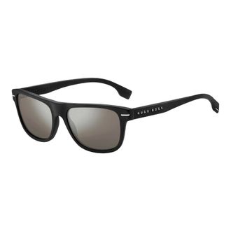 HUGO BOSS Homme, Accessoires, Noir, Taille: 55 MM Lunettes de soleil noir mat argent&eacute;es