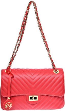 Roberta M Rot Rindsledertasche