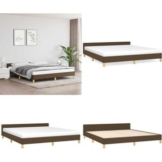 vidaXL Bettgestell ohne Matratze Dunkelbraun 180x200 cm Stoff - Bettsofa - Doppelbett - Boxspringbetten - Lattenrost - Holzrahmen - Home & Living