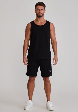 Siksilk Herren Schwarze Weste und Shorts Set XXL