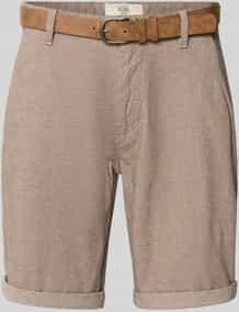 Redefined Rebel Bermudas mit G&uuml;rtel und Eingrifftaschen Modell NEBRASKA
