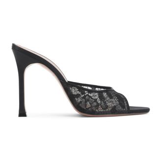 Amina Muaddi Alexa Spitzen-Slipper - - Shoes - Damen - Schwarzk - 36 EU